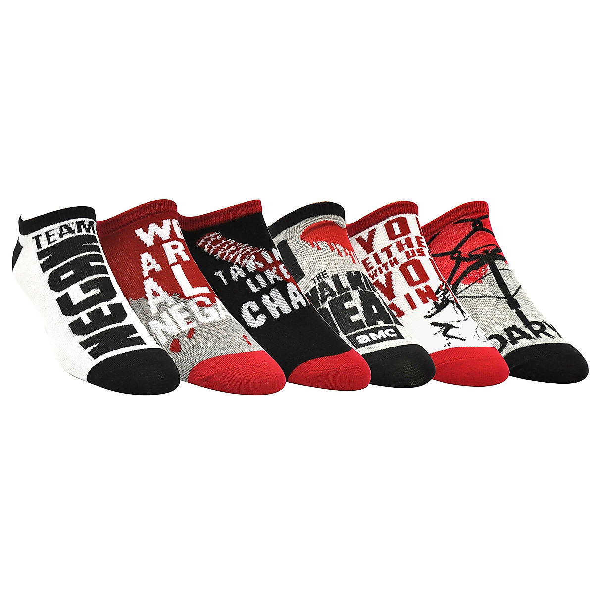 The Walking Dead Lowcut Socks - Negan, Daryl Dixon AMC - Fits Ladies Shoe Size: 4-10