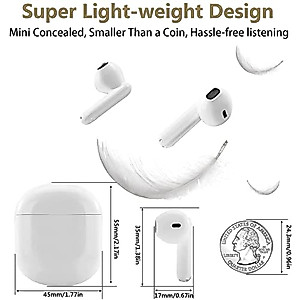 Wireless Earbud Bluetooth 5.0 Headphones Noise Cancelling Air Buds Pods 3D Stereo Ear pods in-Ear Ear Buds with Deep Bass Earphones Sport Headsets for Android/Samsung/Apple iPhone