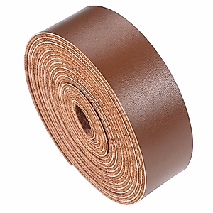 CDY Leather Strap 90 Inches Long 1 Inch Wide, Leather Belt Strips Very Suitable for DIY Craft Projects, Pet Collars, Traction Ropes,Belts, Clothing, Jewelry, Leather Watch Straps (Light Brown)
