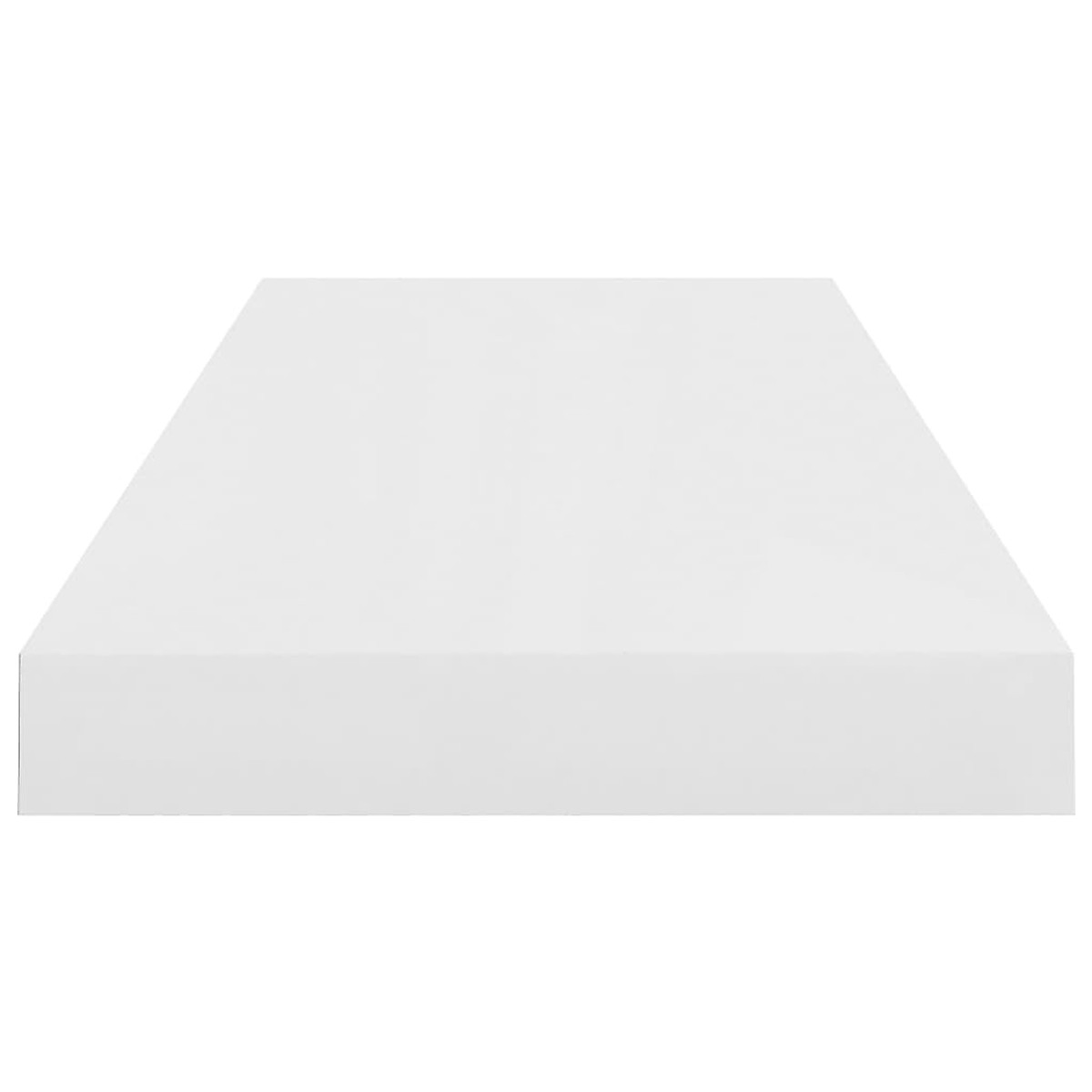 vidaXL Set of 4 High Gloss White Floating Shelves - Durable Honeycomb MDF with Metal Frame - 23.6"x9.3"x1.5"