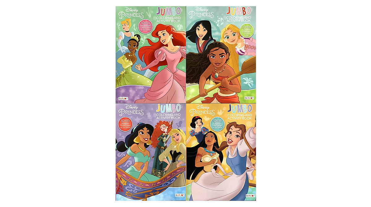 Disney Princess Coloring Book Set - Fun Activities & Stickers
