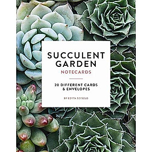 Succulent Garden Notecards: 20 Different Cards and Envelopes (Blank Nature Cards, Botanical Cards)