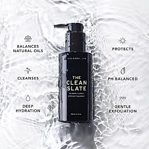 Caldera + Lab The Clean Slate | Men's Organic Foaming Facial Cleanser for Dry, Sensitive, & Normal Skin – Vegan, Natural & Antioxidant Packed Exfoliating Face Wash