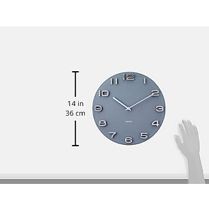 Karlsson Vintage Round Glass Wall Clock, Grey
