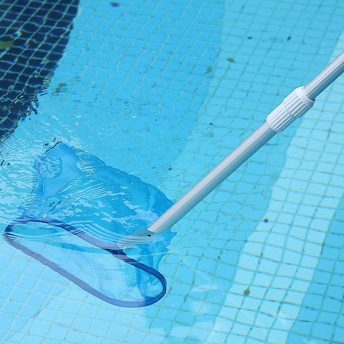 Hemoton Swimming Pool Cleaning Net Pool Skimmer Replacement Net Pool Leaf Skimmer Net Replacement Pool Cleaner Fine Mesh Netting (2 Pack- Different Type)