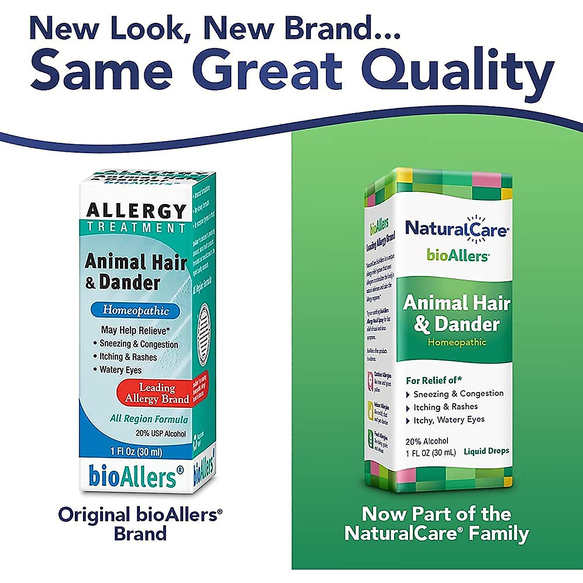 NaturalCare by bioAllers Animal Hair and Dander Allergy Treatment | Homeopathic Formula May Help Relieve Sneezing, Congestion, Itching, Rashes & Watery Eyes | 1 Fl Oz