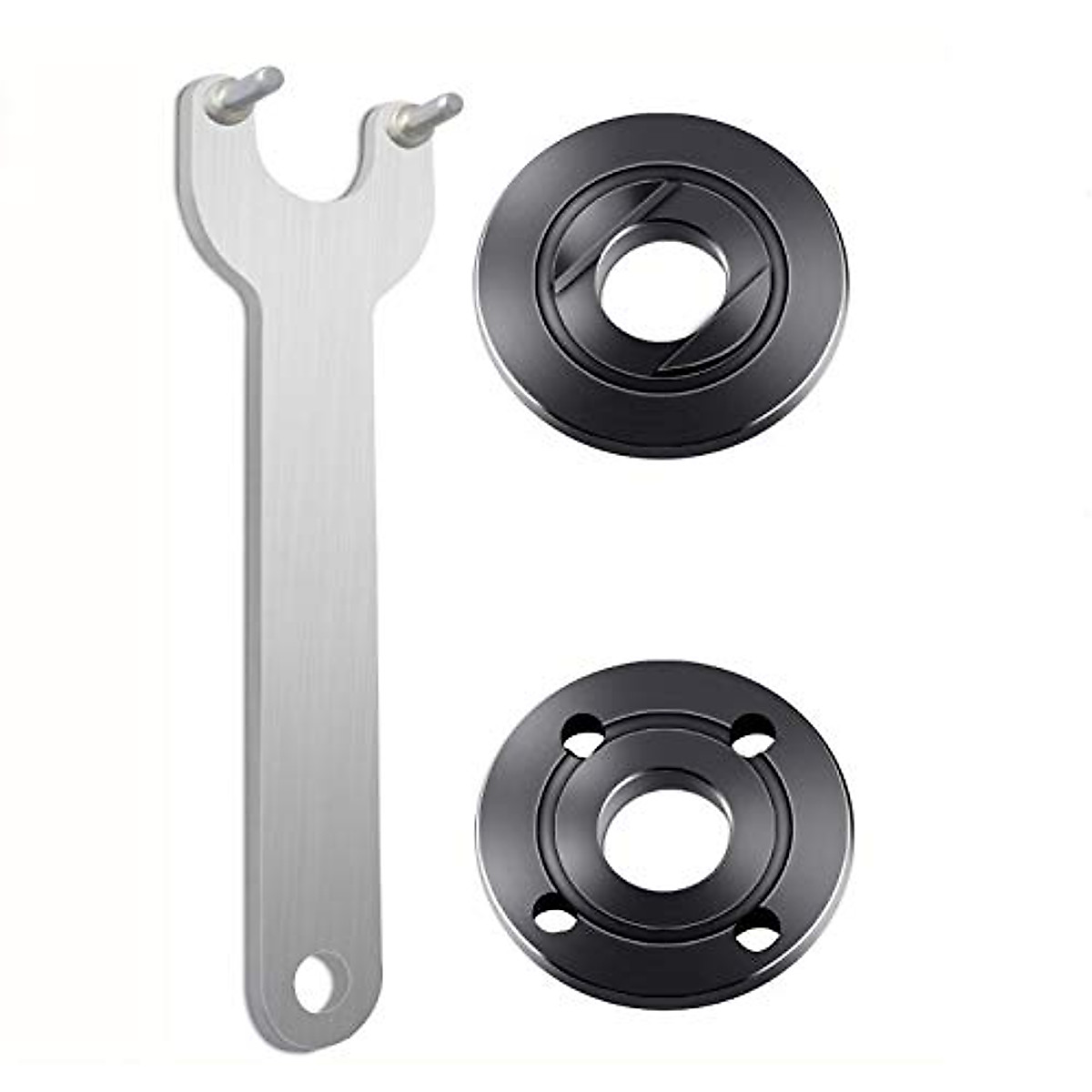 Podoy Grinder Flange Angle Wrench Spanner Metal Lock Nut for Compatible with Milwaukee Makita Bosch Black & Decker Ryobi 193465-4 4.5" 5" 5/8-11