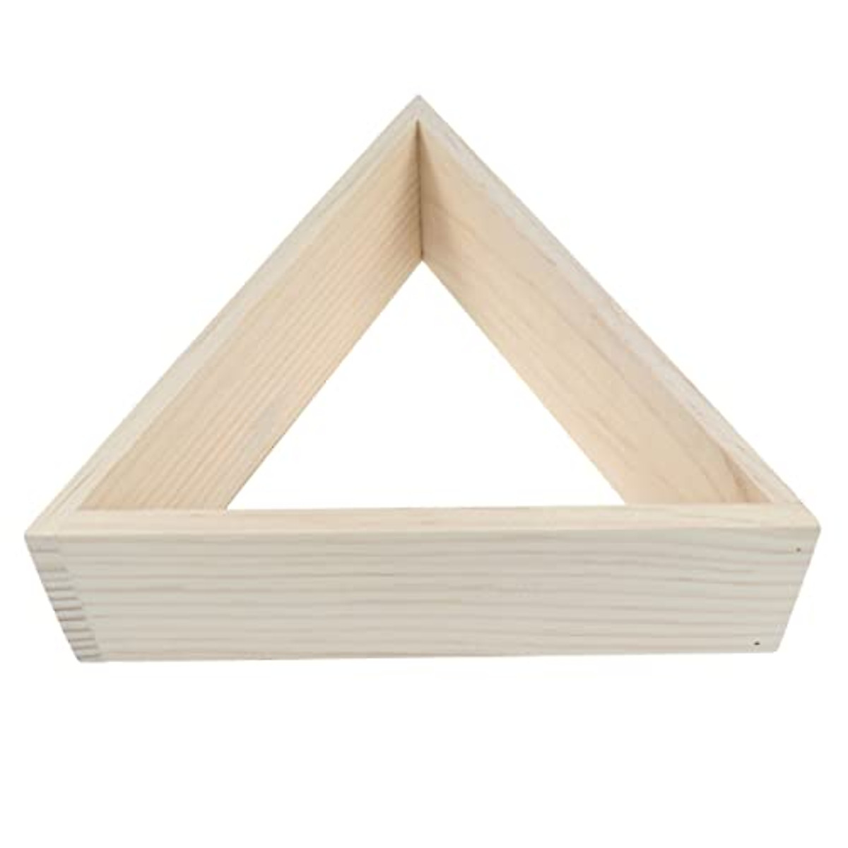 Cabilock 3pcs Room for Home Simple Pinewood Living Hollowed Shape Wall Daily Triangle Rack Bedroom Storage Hand-Made Dispaly Wooden Tool Shelf Use Decoration Hanging Display