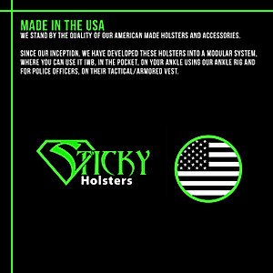 Sticky Holsters Taser Holster for Concealed Carry for Men and Women - Taser C2/Bolt - Can Fit Taser C2/Bolt - Ambidextrous Design, Inside Waistband (IWB) and Pocket Carry; Black