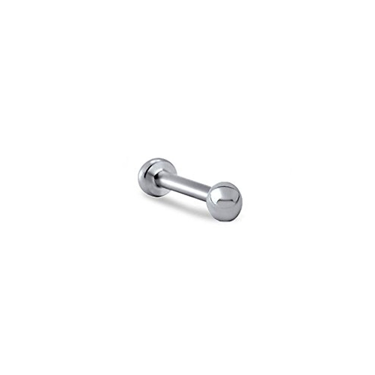 316L Surgical Steel Labret Style Nose Stud Internally Threaded Screw Post 9/32" 2.5mm Ball 16G