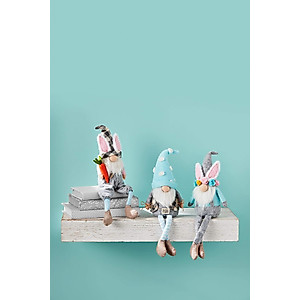Mud Pie Happy Sign Dangle Leg Gnome, 9"" x 4""" (42600648H)