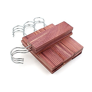 Yayunxuan 5pcs Cedar Planks Cedar Blocks for Clothes Storage Aromatic Cedar Hang Ups Hanger Closet Freshener Clothes Protection Mustiness Prevention