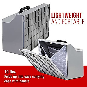 Master Airbrush Portable Hobby Airbrush Paint Spray Booth Kit with 4 LED Lights, Turntable - Powerful Dual Exhaust Fans with Filter & Extension Hose - Painting Projects, Models, Arts, Crafts, Cakes