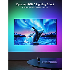 Govee TV LED Backlight, RGBIC TV Backlight for 55-75 inch TVs, Smart LED Lights for TV with Bluetooth and Wi-Fi Control, Works with Alexa & Google Assistant, Music Sync, 99+ Scene Modes, Adapter