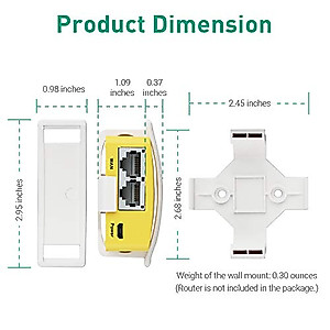 GL.iNet WiFi Router Holder Wall Mount with Screws, Compatible with GL-AR150, GL-AR150-Ext, GL-AR300M, GL-AR300M-Ext, GL-MT300N-V2 Mini Router, Networking Device Bracket, Easy to Install (White)