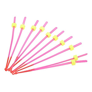 VGEBY Ice Fishing Rod Tip, 10Pcs Ice Fishing Spinning Rod ABS Mini Top Section Fishing Tackle Extension Pole for Winter Fishing Accessory (12cm)
