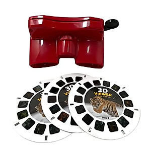 WARM FUZZY Toys 3D Viewer (Big Cats) T-214BC - Perfect for at Home or in The Classroom. Images of Lions, Tigers, Cheetahs, Leopards and More on 3 Photo Discs!