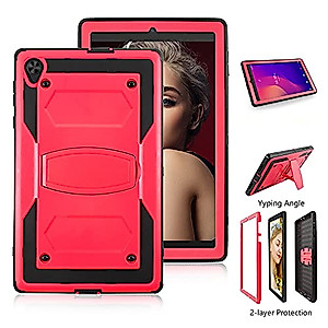 Mignova for Alcatel Joy Tab 2 8 inch 2020 Case Model 9032Z for Alcatel Joy Tab 2 Case for TCL Tab Model 9048S Tablet Case Built in Kickstand Shockproof Hard Back Protective Shell Case (Red)