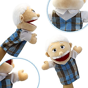 Family Hand Puppets,Puppets for Kids Role Paly Family Members 13.4 INCH Multi-Ethnic Puppets Plush Soft Hand Puppets Family Puppets Story Toys, Puppets for Girls Boys Finger Puppets Puppet Set Gifts