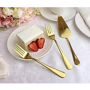 Lillian Rose Gold Wedding Cake Server Set, 7.25"