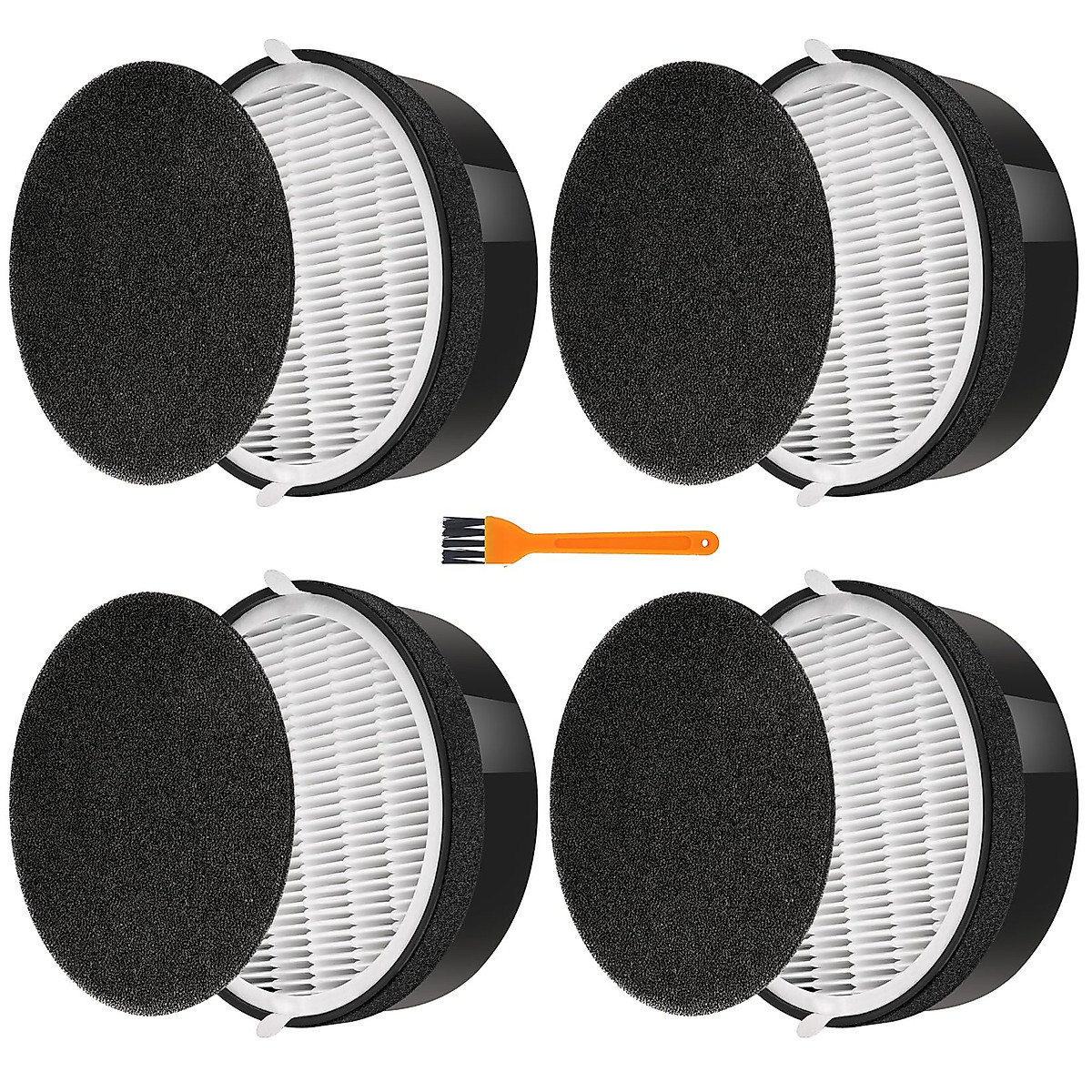 2 Pack Core 300 Replacement Filter for Levoit Air Purifier Core 300-rf Core 300S, 3-in-1 Pre, H13 True HEPA Replacement Filter, High-Efficiency Activated Carbon (Standard Filters)