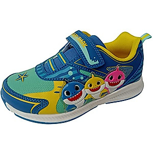 JOSMO Baby Shark Sneaker (Toddler/Little Kid) Blue/Yellow 9 Toddler M