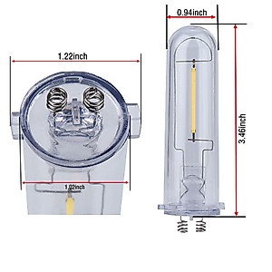 YONGJIA Solar Light Bulb, Solar Light Replacement Bulb, LED Filament Garden Light Replacement Bulb, Warm White