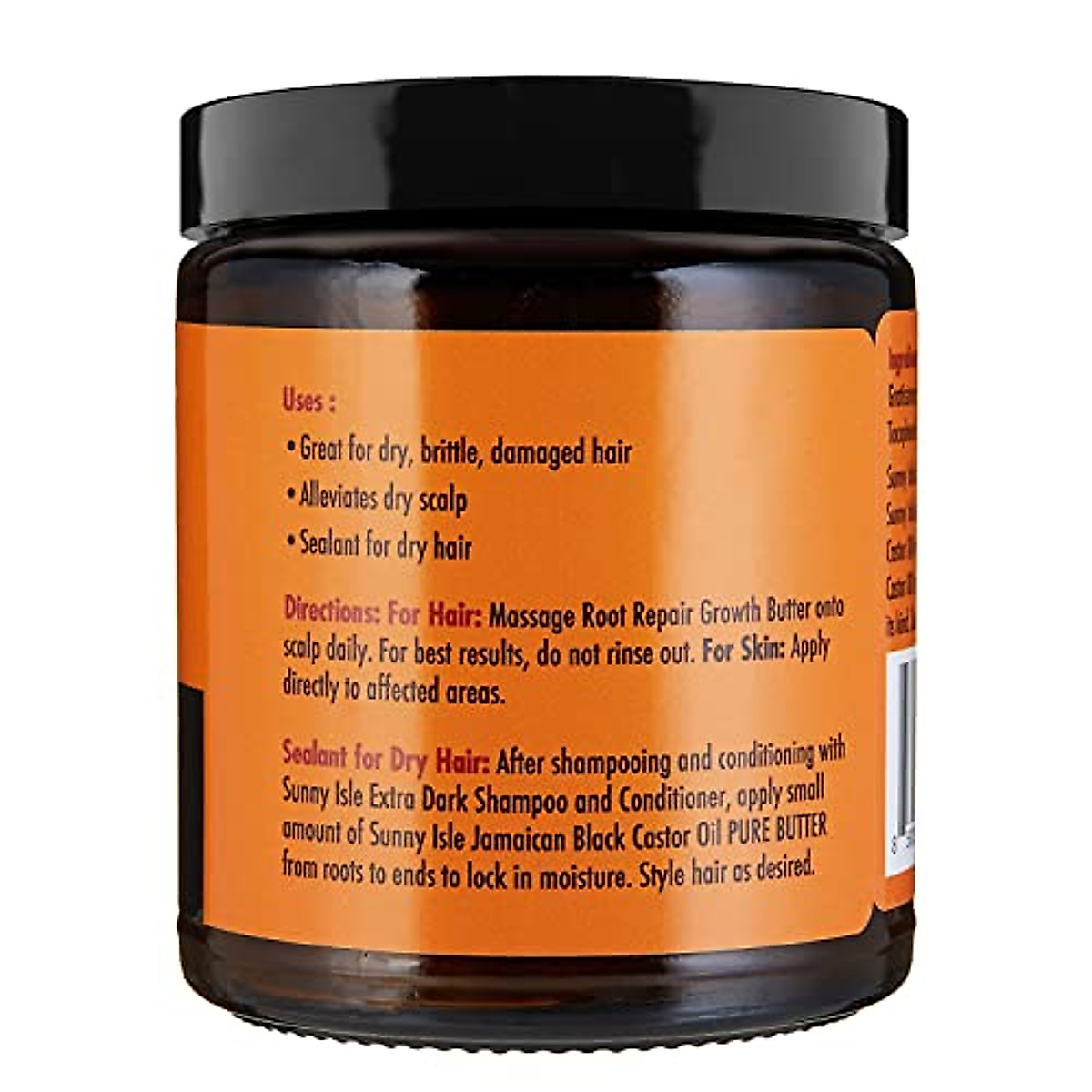 Sunny Isle Jamaican Black Castor Oil Root Repair Growth Butter 8oz | Restores & Revitalizes ALL Damaged Hair Types | Nutrient-Rich | Fights Dry, Itchy, Flaky Scalp