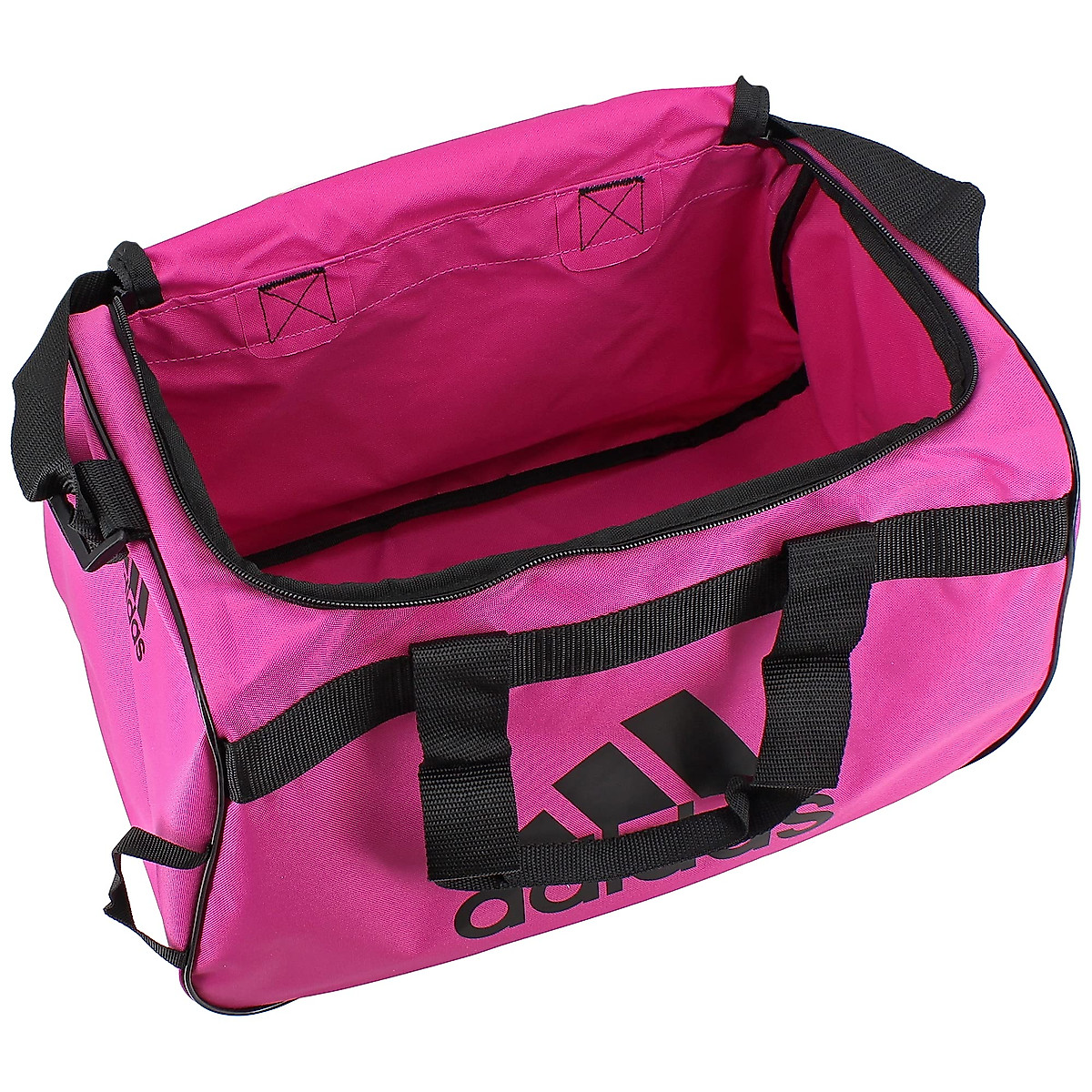 adidas Diablo Small Duffel, Sports Duffle Gym Bags for Men or Women, Intense Pink/Black, One Size