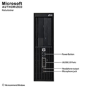 HP Z220 Desktop Computer - Intel Core i7 3.8GHz, 32GB DDR3, New 1TB SSD, Windows 10 Pro 64-Bit, WiFi, DVDRW, USB 3.0 (Renewed)