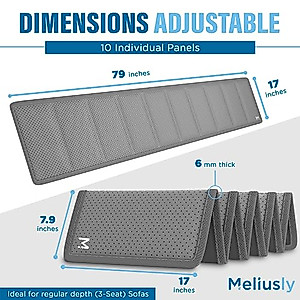 Meliusly® Sofa Cushion Support Board (17x79) Couch Supports for Sagging Cushions, Couch Saver for Saggy Couches, Under Couch Cushion Support for Sagging Seat, Sofa Support for Sagging Couch