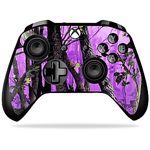 MightySkins Skin Compatible with Microsoft Xbox One X Controller - Purple Tree Camo | Protective, Durable, and Unique Vinyl wrap Cover | Easy to Apply, Remove, and Change Styles | Made in The USA