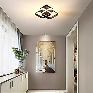 ADISUN Motion Sensor LED Ceiling Light, 22W Black Mount Motion Activated Light Fixture Ceiling lamp for Closet Laundry Bathroom Hallway Stair Porch Basement, Warm White 3000K