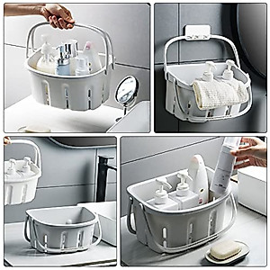 Cabilock Bath Storage Basket Basket Shampooer 2 Pack Plastic Shower Organizer Plastic Bath Plastic Plastic Handle Organizer Bathroom Storage Bath Storage Plastic Containers