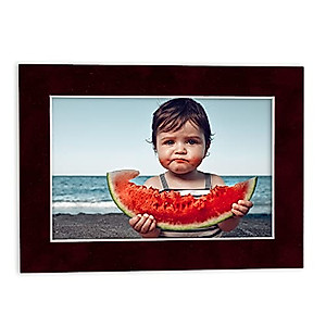 10x12 Mat for 8x10 Photo - Precut Dark Red Suede Picture Matboard for Frames Measuring 10 x 12 Inches - Bevel Cut Matte to Display Art Measuring 8 x 10 Inches - Acid Free ONE MAT