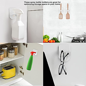 Gsycle Spray Bottle Hanger, 8PCS Spray Bottle Holder Spray Bottle Holder Wall Mount Hooks Spray Bottle Hooks Spray Holder