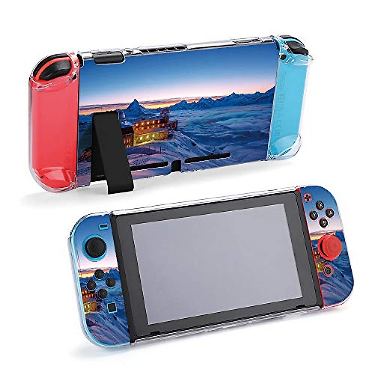 SUPNON Switch Case Compatible with Nintendo Switch Games Protective Hard Carrying Cover Case for Nintendo Switch Console Joy Con Controlle - Matterhorn Peak, Zermatt, Switzerland Design21084