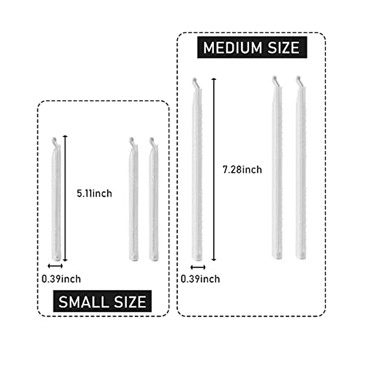 Pack of 12 Plastic Chip Clip Stick, Reusable Bag Sealer Stick for Kids Snacks Seasoning Cooking Backing, Stay Fresh Bag Sealer Sticks Kit, 4 Size in One Set