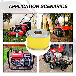 Savior 2 Pack GX160 Air Filter for Honda GX 160 GX200 GX140 5 HP 5.5 HP 6 6.5 HP Engine Air Cleaner Replace Honda 17210-ZE1-505 17210-ZE1-820 17210-ZE1-517 with Spark Plug
