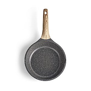 Caannasweis Nonstick Granite Frying Pan Skillet, Non Stick Omelette Fry Pans, Omelet Egg Pan, Stone Cookware Chef's Pan, Induction Compatible, PFOA Free (Gray, 8 Inch)