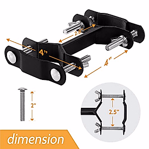 Vinazone Patio Umbrella Holder, Heavy Duty Deck Umbrella Mount, Umbrella Holder for Deck Railing, Deck Mount Umbrella Holder, Umbrella Deck Mount, Umbrella Clamp for Fence, Railing, Deck- 4Pack -Black