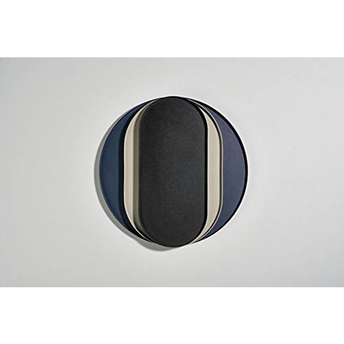 ZONE DENMARK, SINGLES Round Tray, Metal, Modern Design, Black, 1 Count