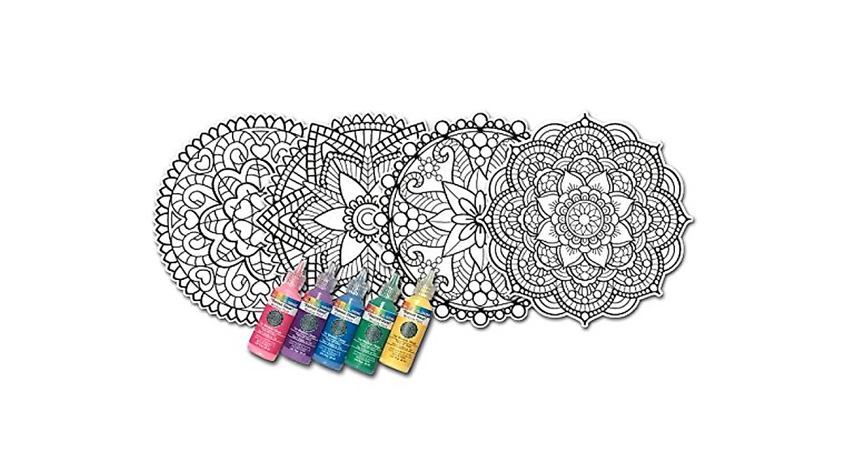 ZORBITZ Joy of Coloring Stained Glass Art Kit - Create Beautiful Window ...