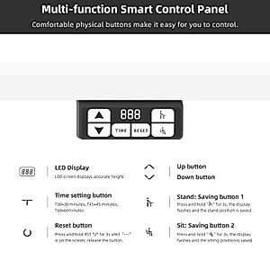 RRTECHFORU Electric Standing Desk, Adjustable Height Stand up Desk, Sit Stand Home Office Desk with Splice Board (White, 48")