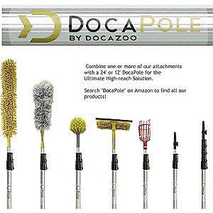 DOCAZOO, Light Bulb Changer for High Ceilings & Recessed Lights w/ 7-30 Foot Telescopic Extension Pole & Suction Cup Style - Ceiling Lightbulb Removal Tool - Perfect Accessory for Any Lighting Job