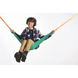 Hape Pocket Swing| Green Portable Hammock for Kids, Outdoor Children’S Swinging Chair, Easy Attach Mechanism for Ages 5+, 220 Lb Weight Capacity