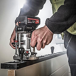 Trend Two-Part Skeleton Hinge Jig with Adjustable Blocks, Robust Carry Case & Guide Bush for Hinge Recess Cutting, Black, H/JIG/C