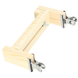 CHICIRIS Wood Bracelet Jig, Paracord Jig Bracelet Maker U Shape Metal Clips Adjustable Hand Rope Making Tool with 2 Clamp, DIY Wristband Rope Knot Braided Fixing Tools for Twisting Knitting