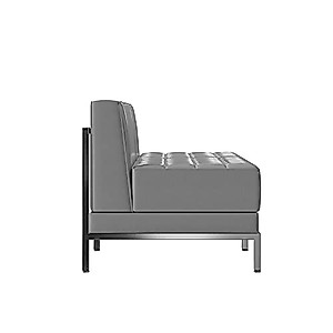 Flash Furniture HERCULES Imagination Series 2 Piece Gray LeatherSoft Waiting Room Lounge Set - Reception Bench