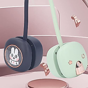 Zooke Neckband Bluetooth Speakers, Fidelity 3D Stereo Sound Wearable Speaker for Home Outdoor, Hanging Neck Wireless Portable Fashionable Lightweight Mini Speaker with LED Light (Ink Blue)